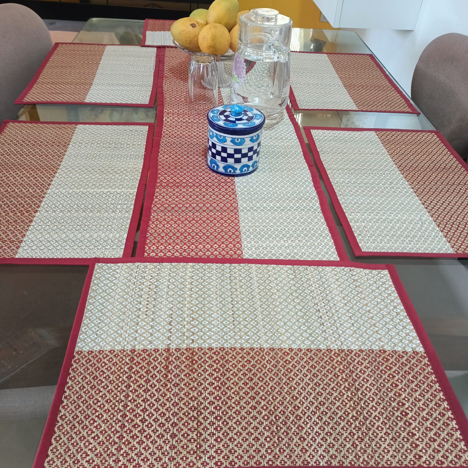 Buy Table Mat, Table Runner Online in India | Handcrafted Madurkathi Crafts
